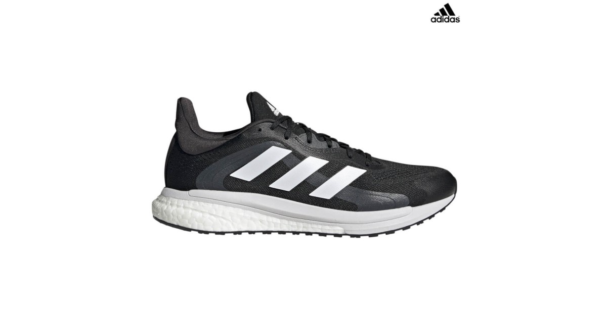 adidas Solar Glide ST 4 Men's Running Shoes, Black/White