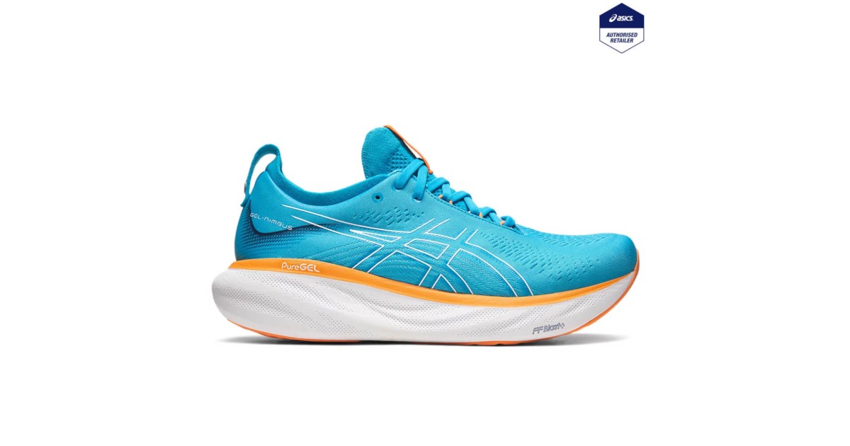 Asics Gel-Nimbus 25 Men's, Island Blue/Sun Peach