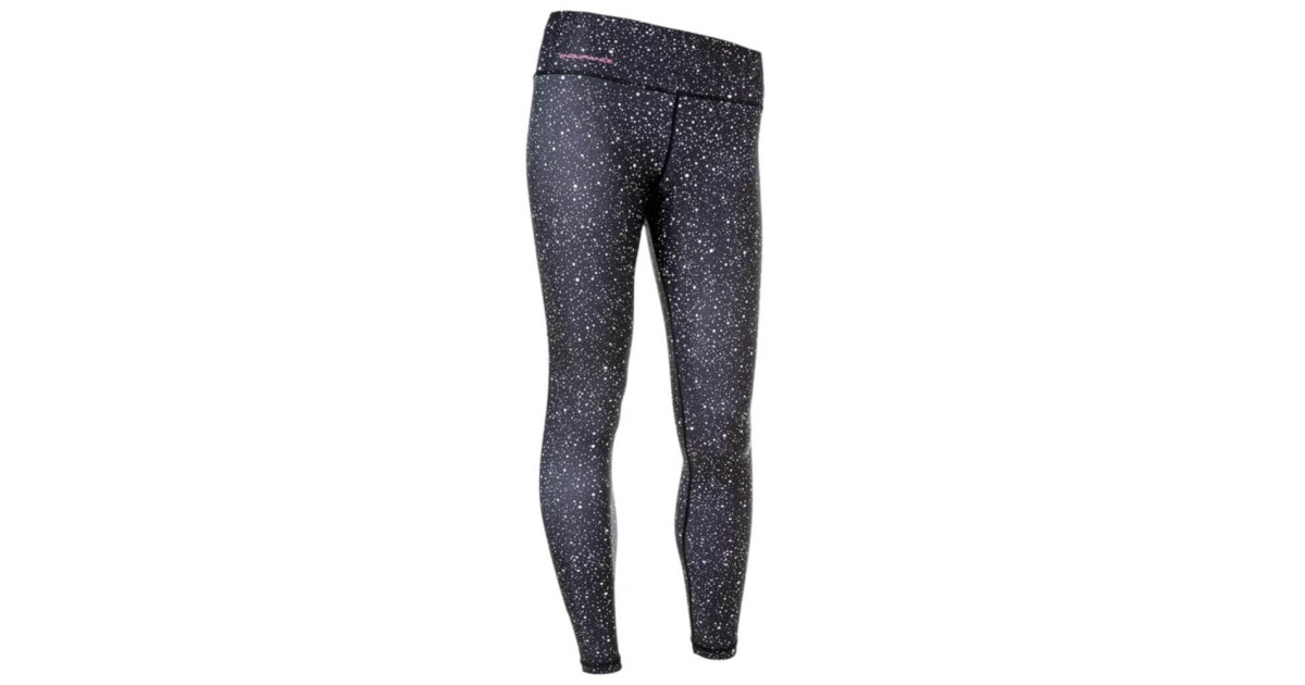 Endurance Pemal Jr. Girl Waist Printed Tights, Black