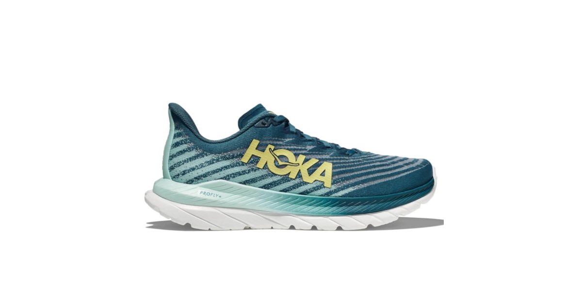 Hoka Mach 5 Men's Shoes, Bluesteel/Sunlit Ocean