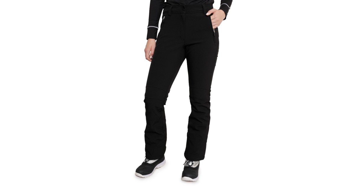 Icepeak Entiat IL Women's Softshell Ski Pants, Black