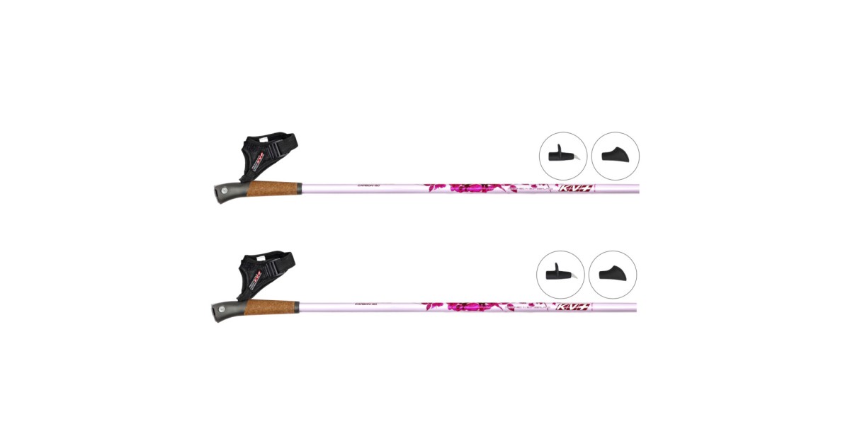 KV+ Exclusive Clip Nordic Walking Poles, Pink